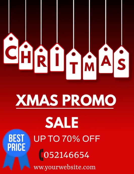 Christmas promo flyer template | PosterMyWall