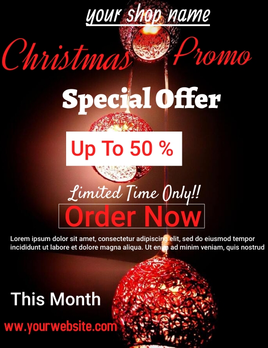 Christmas promo flyer template | PosterMyWall