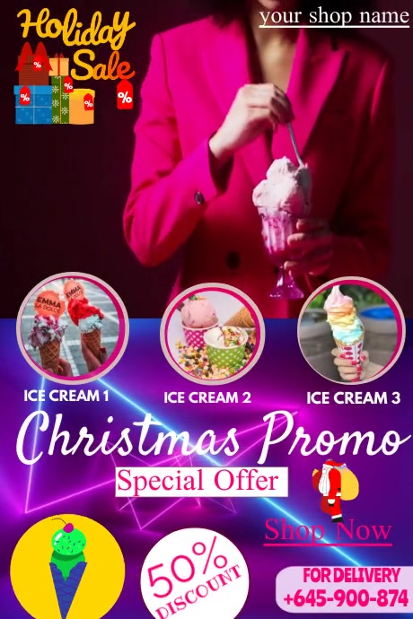 Plantilla de Christmas promo flyer template | PosterMyWall