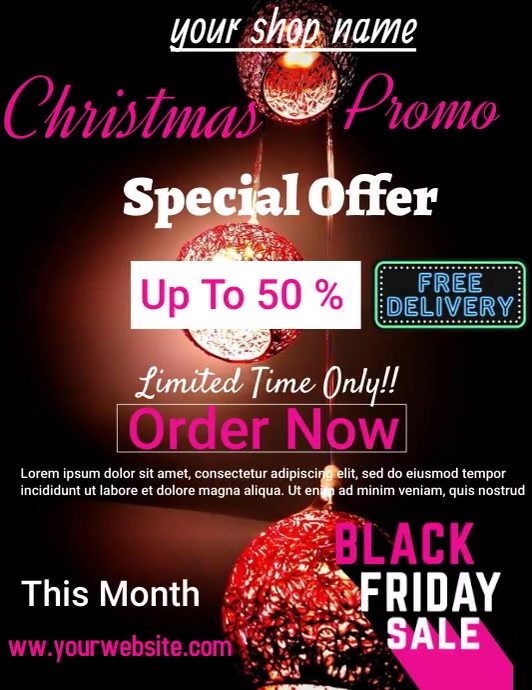 Copy of Christmas promo flyer template | PosterMyWall