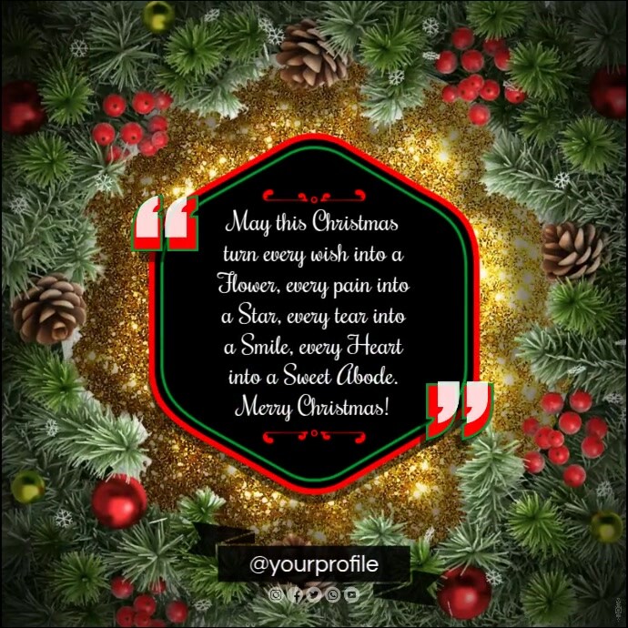Plantilla de Christmas Quote 001 | Post Insta Video | PosterMyWall