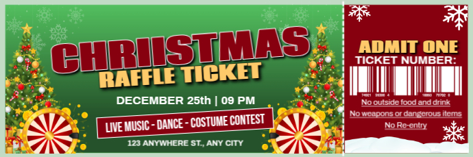 Christmas Raffle Ads Template | PosterMyWall