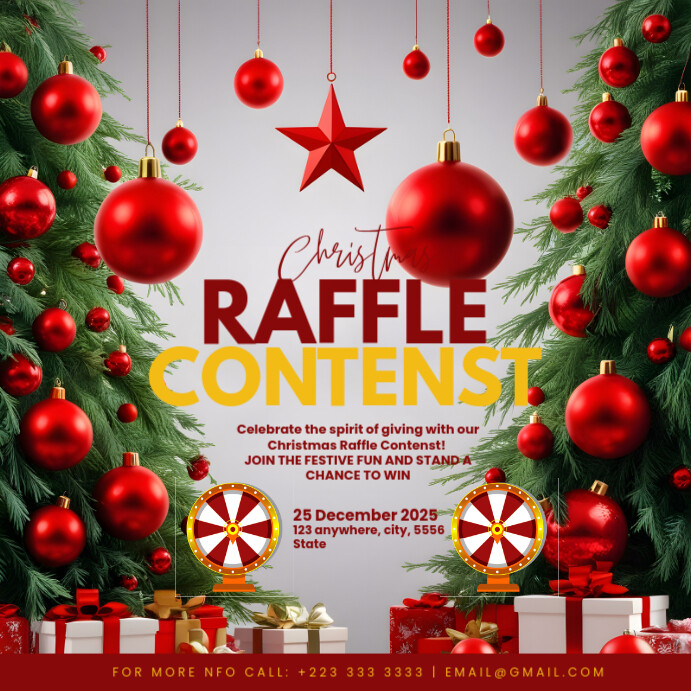 Copy of Christmas Raffle Contenst Instagram Post | PosterMyWall