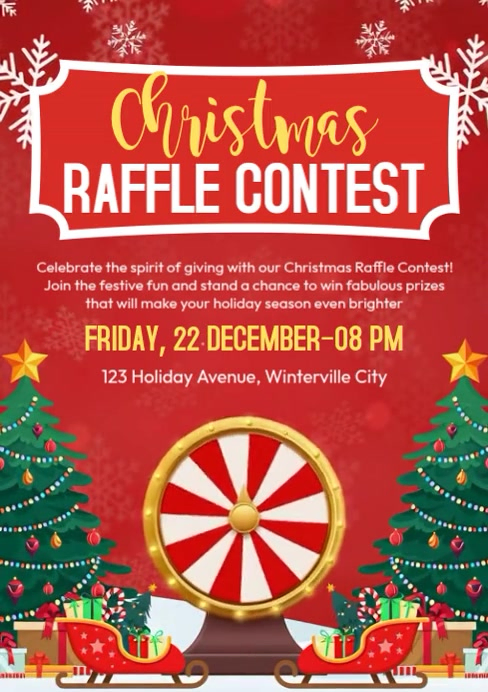 Christmas Raffle Contest Ads Template | PosterMyWall