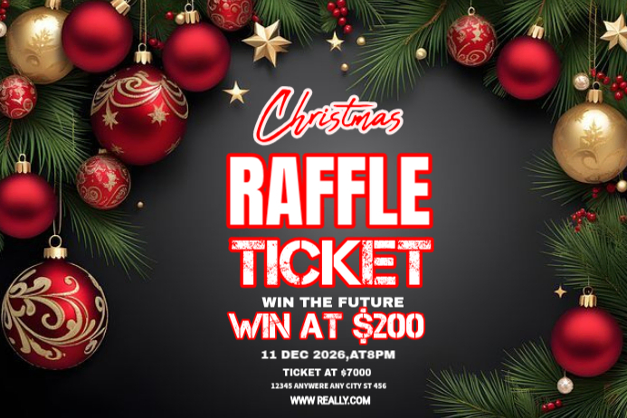 Christmas Raffle Template | PosterMyWall