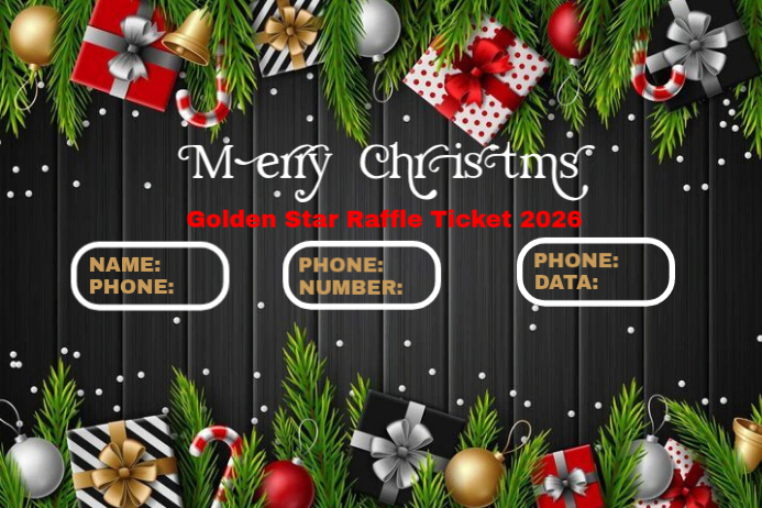 Christmas Raffle Template | PosterMyWall