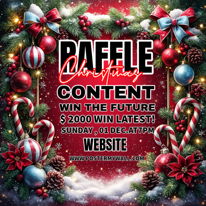 Christmas Raffle Template | PosterMyWall