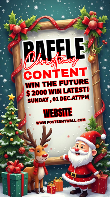 Christmas Raffle Template | PosterMyWall