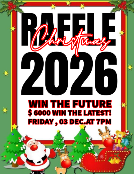 Christmas Raffle Template | PosterMyWall