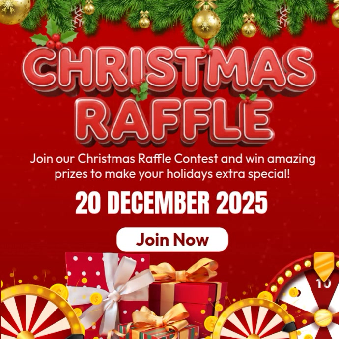 Christmas Raffle Template | PosterMyWall