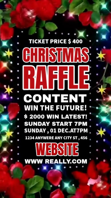 Christmas Raffle Template | PosterMyWall