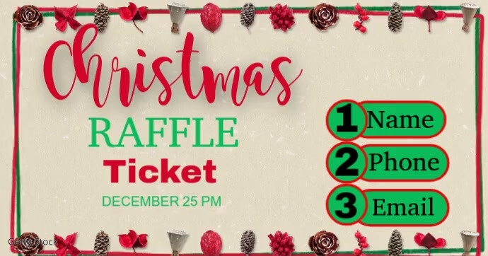 Christmas raffle ticket new template | PosterMyWall