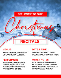 CHRISTMAS RECITAL INVITATION POSTERS Template | PosterMyWall
