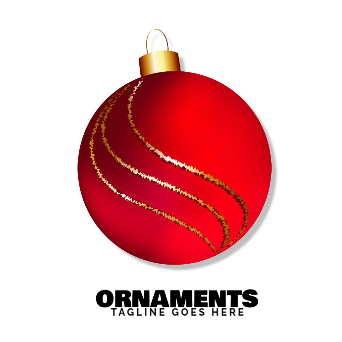Christmas Red Ball Logo Template | PosterMyWall