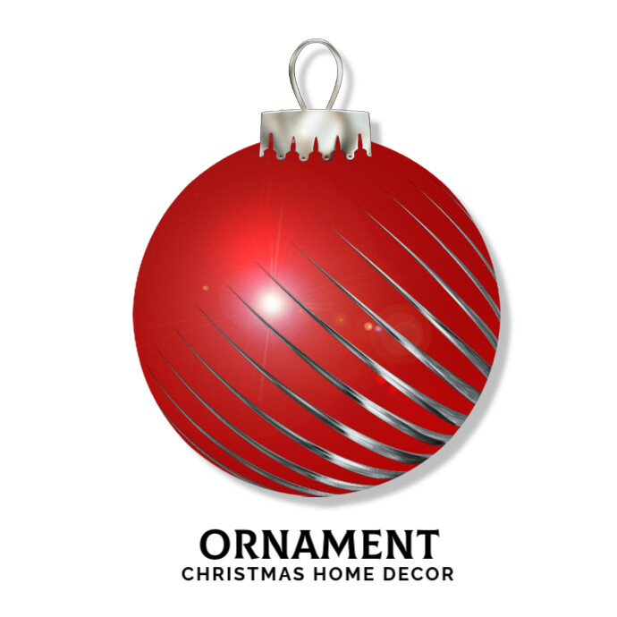 Christmas Red Ball Logo Template | PosterMyWall