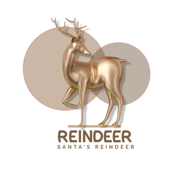 Christmas Reindeer Logo Template | PosterMyWall
