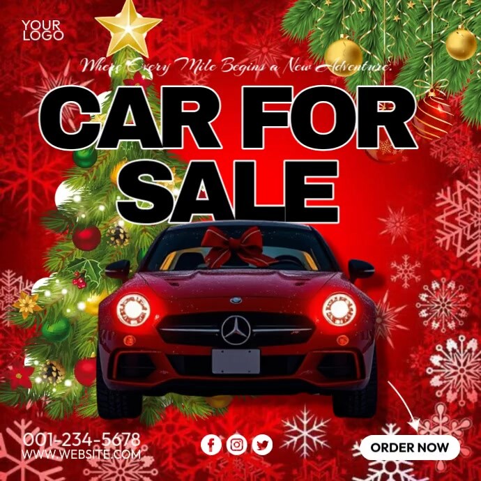 Christmas Rental Car Template | PosterMyWall