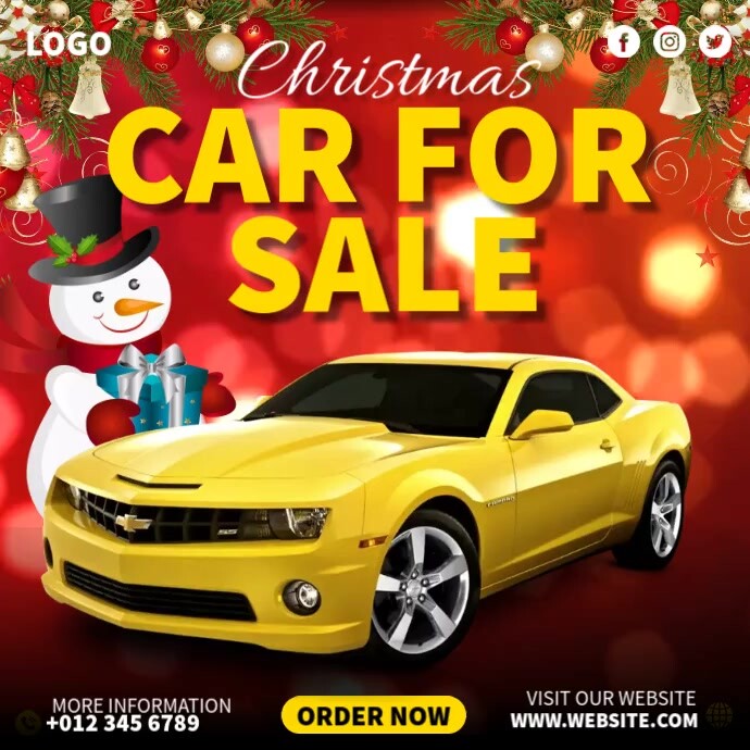 Christmas Rental Car Template | PosterMyWall
