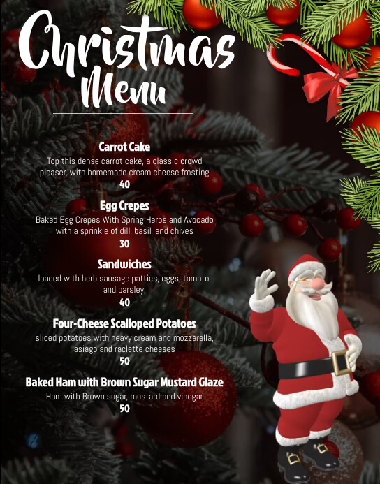 Modèle christmas restaurant | PosterMyWall