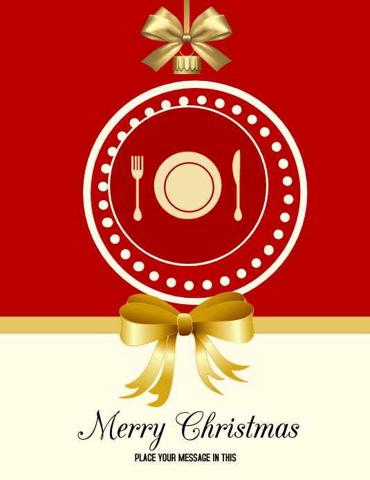 Christmas restaurant greeting flyer template | PosterMyWall
