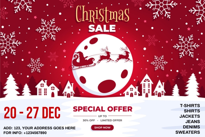 Christmas Retail Template | PosterMyWall