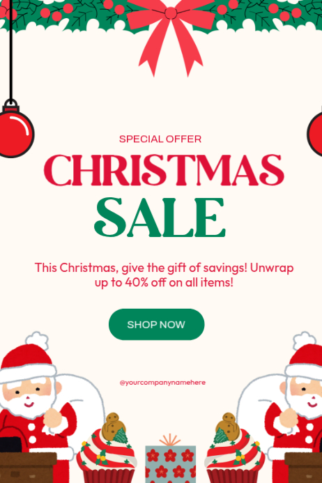 christmas retail flyer Template | PosterMyWall