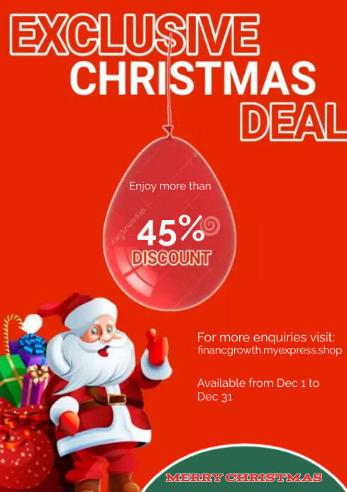 Christmas retail flyer Template | PosterMyWall