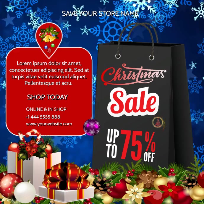 christmas retail flyer template | PosterMyWall