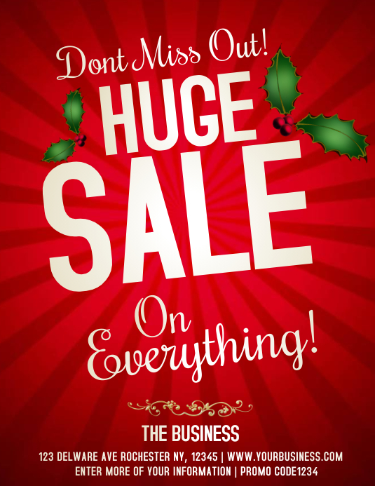 CHRISTMAS RETAIL Template | PosterMyWall
