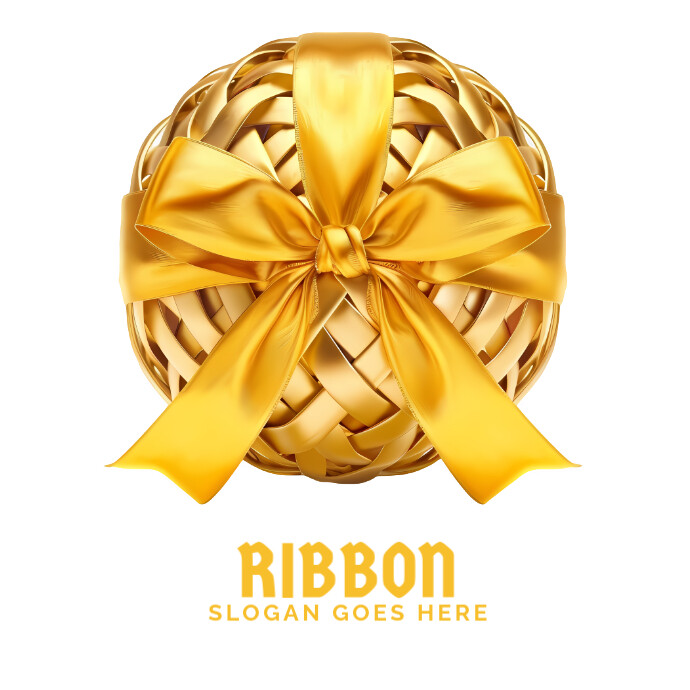 Plantilla de Christmas Ribbon Ball Logo | PosterMyWall