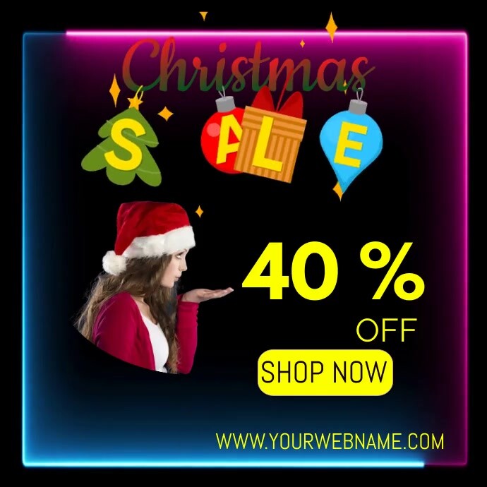 CHRISTMAS SALE 40 % OFF Template | PosterMyWall