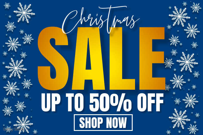 Christmas sale 50% off Template | PosterMyWall