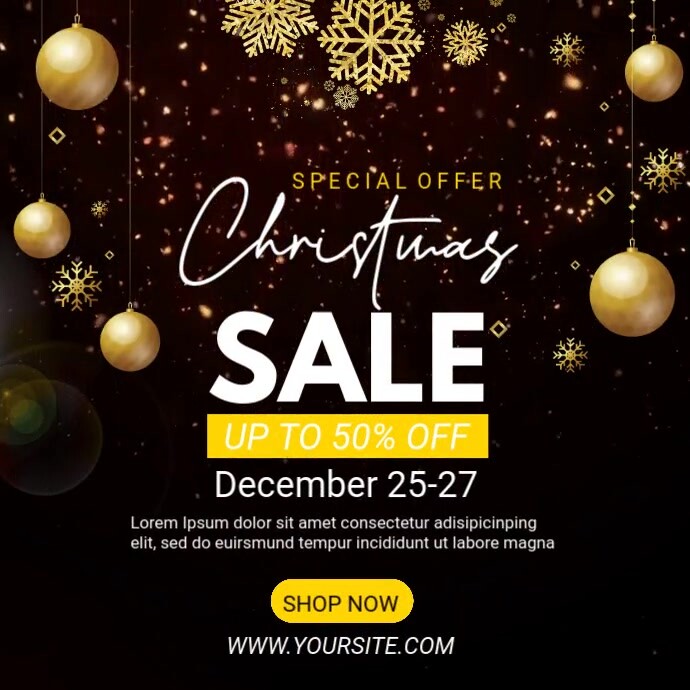 Christmas sale 50% off Template | PosterMyWall