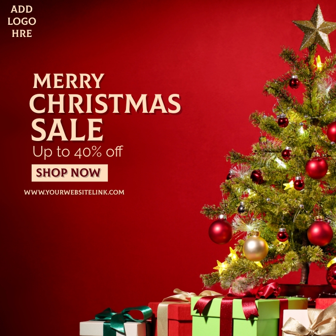 Christmas sale ad / Christmas sale discount Template | PosterMyWall