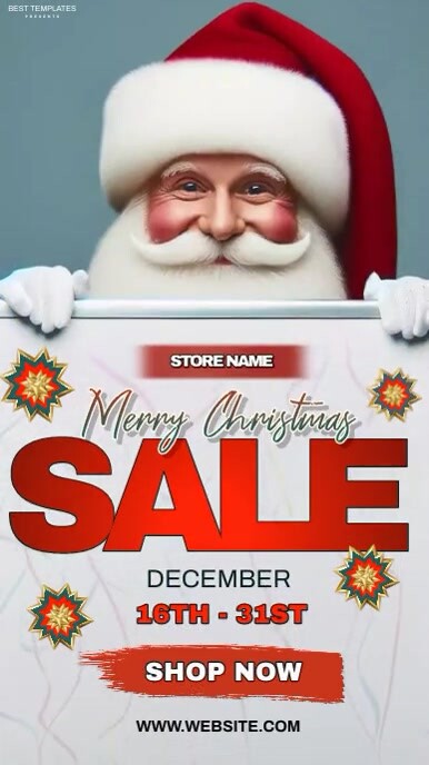 christmas sale ad DESIGN template | PosterMyWall