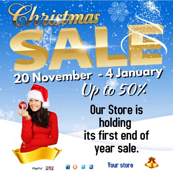 Christmas Sale advert Template | PosterMyWall