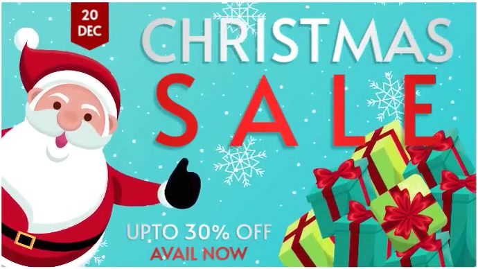 christmas sale digital display video ad Template | PosterMyWall