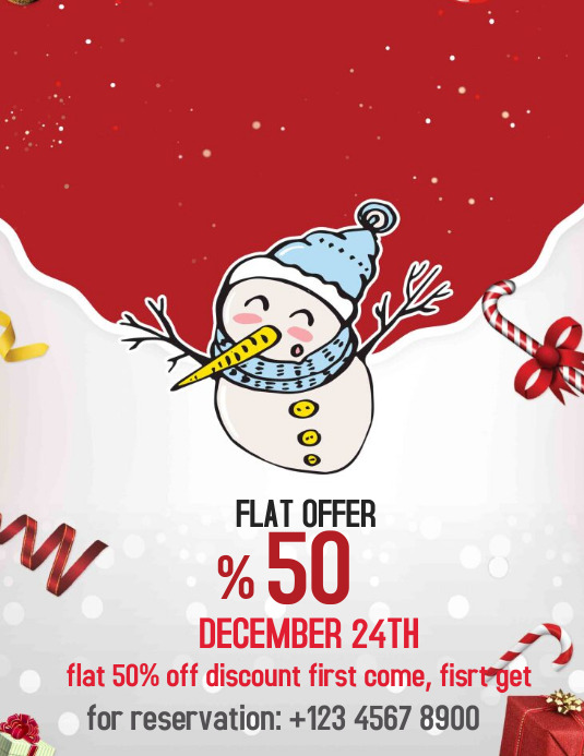 Christmas Sale Discount Flyer Template | PosterMyWall