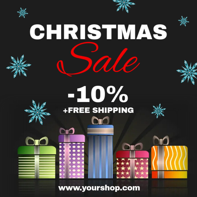 Christmas Sale Discount Price Off Shopping Ad Template | PosterMyWall