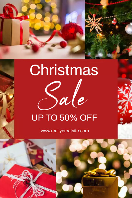 Christmas Sale Discount Up To 50% Off Template | PosterMyWall