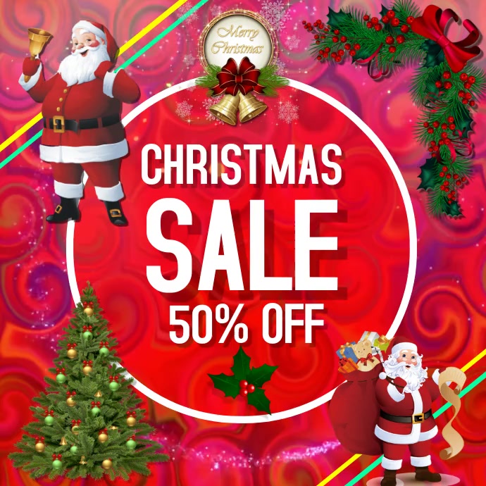 Christmas Sale discount video template | PosterMyWall