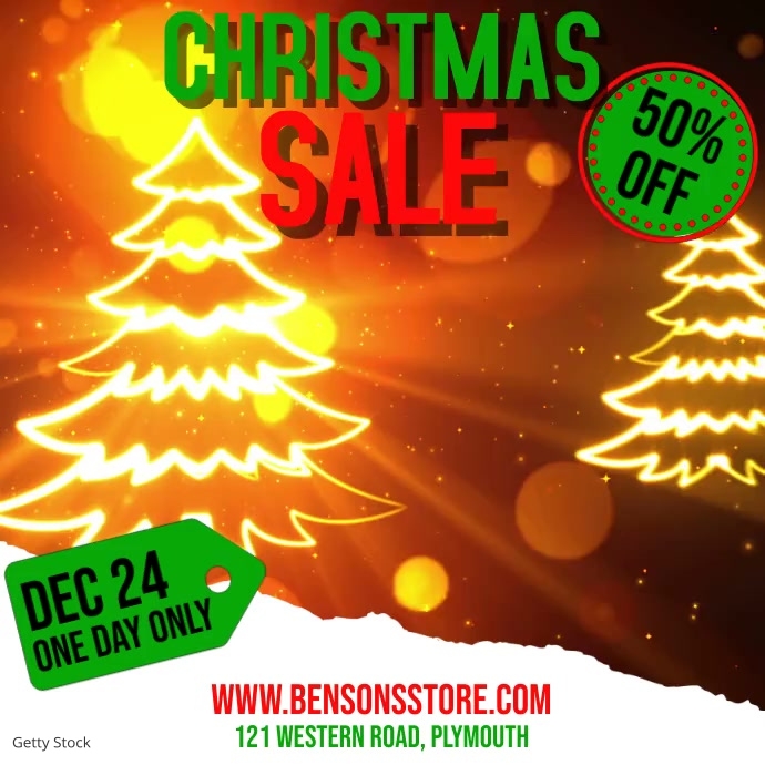 Christmas Sale Event Video Template | PosterMyWall