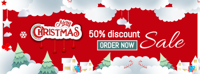 Christmas Sale Facebook Cover Photo Template | PosterMyWall
