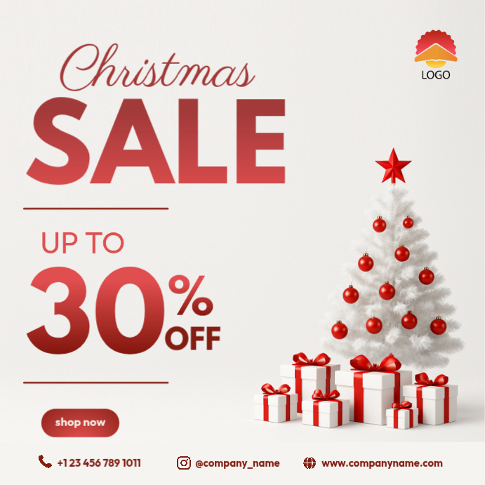 Christmas Sale Flyer Design Template | PosterMyWall