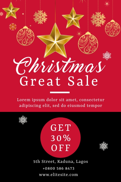 Christmas sale flyer Template | PosterMyWall