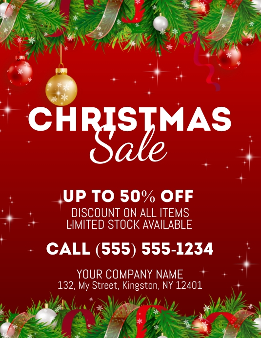 Christmas Sale Flyer Template | PosterMyWall