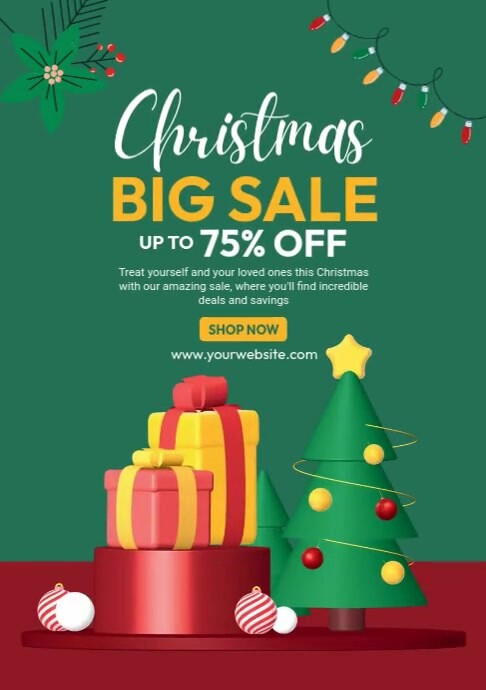 Christmas Sale Flyer Template | PosterMyWall