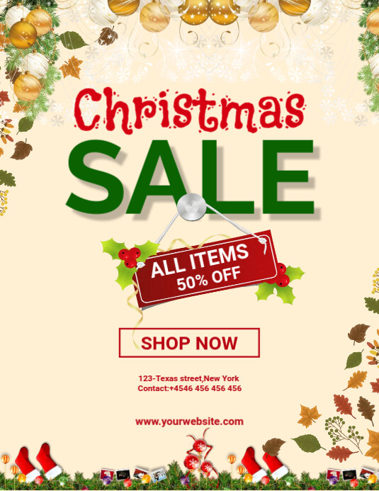 christmas sale flyer template | PosterMyWall
