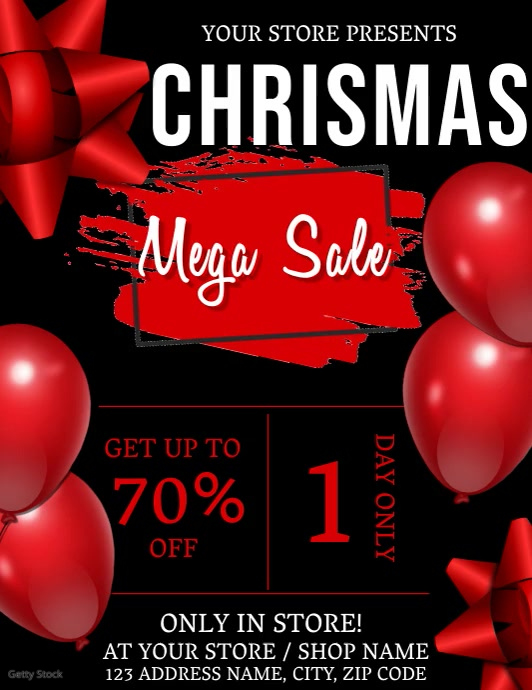 CHRISTMAS Sale Flyer Template | PosterMyWall