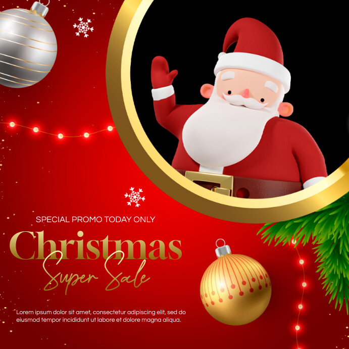 Christmas Sale Instagram Promo Template | PosterMyWall